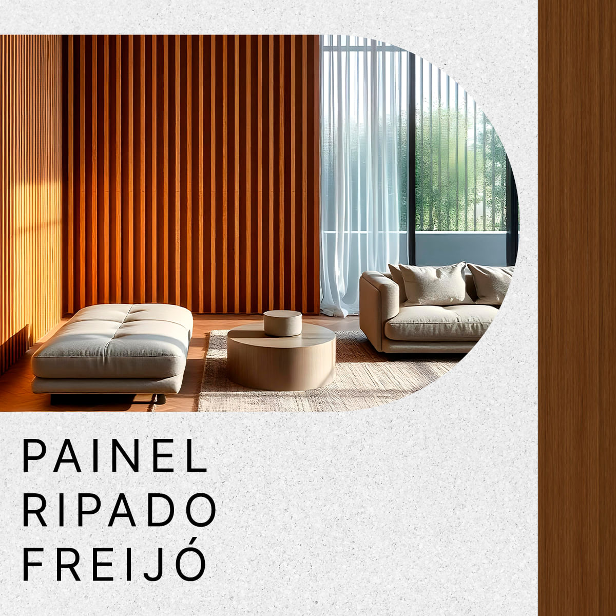 Painel Ripado Decorativo em Barras de Madeira MDF Laminado 90 x 6,2 cm ...